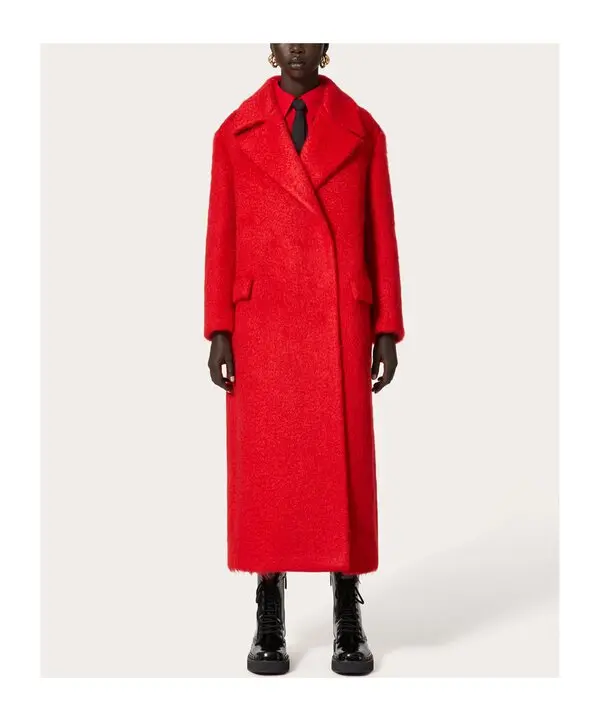 Valentino Garavani Peak-lapels Straight Hem Coat