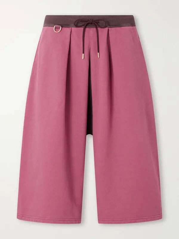 Kapital Straight-leg Cotton-jersey Drawstring Shorts