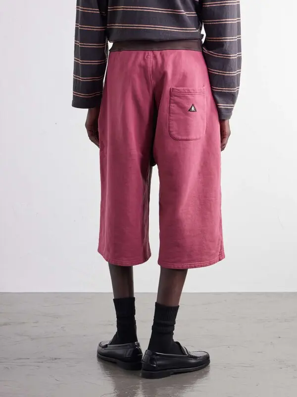 Kapital Straight-leg Cotton-jersey Drawstring Shorts