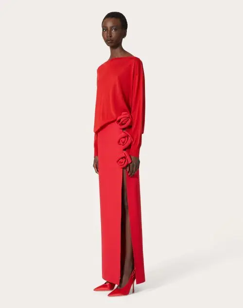 Valentino Garavani Floral-appliqué Maxi Skirt