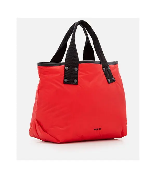 Sacai Logo Detailed Tote Bag