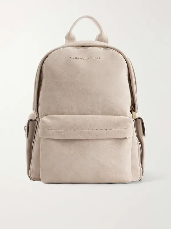Brunello Cucinelli Suede Backpack - Brown