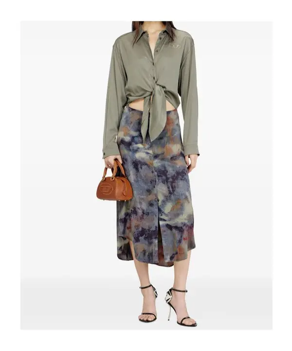 DIESEL® Elta Tie-front Midi Dress