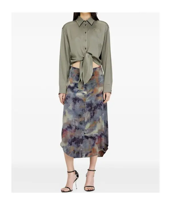 DIESEL® Elta Tie-front Midi Dress