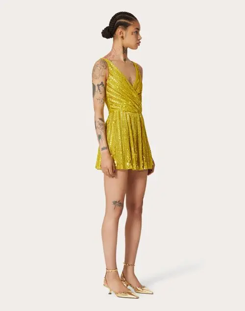 Valentino Garavani Ilusione Embroidered Tulle Dress
