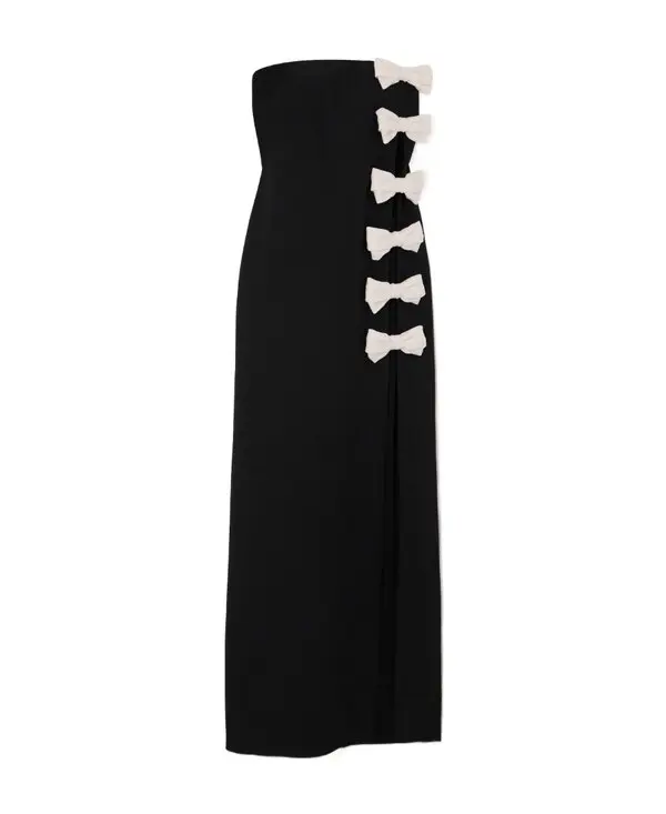 Valentino Garavani Strapless Bow Detail Dress Dress - Black