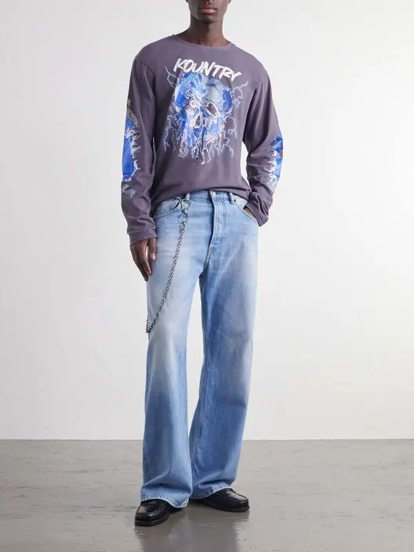 Kapital Printed Cotton-jersey T-shirt