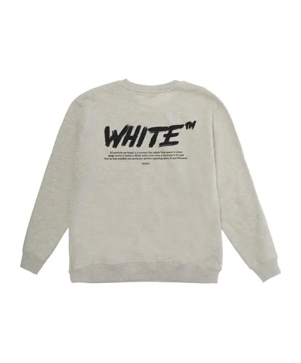 Off-White Logo-print Cotton Sweatshirt - Gray