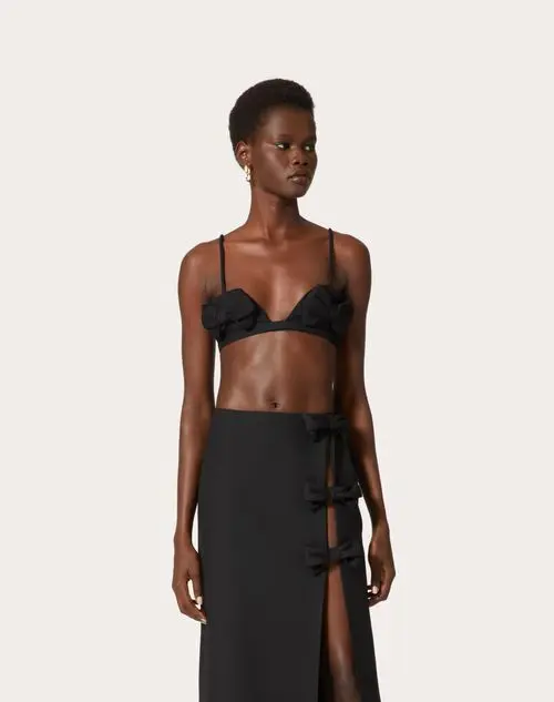 Valentino Garavani Crepe Couture Bow-embellished Bralette