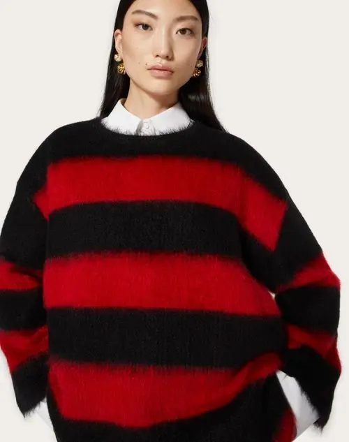 Valentino Garavani Striped Crewneck Jumper