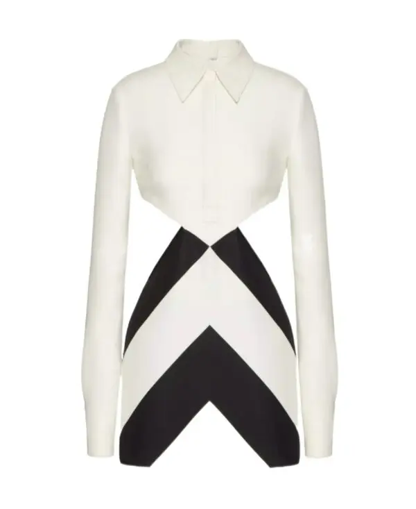 Valentino Garavani Crepe Couture Strhype Cut-out Mini Dress - White