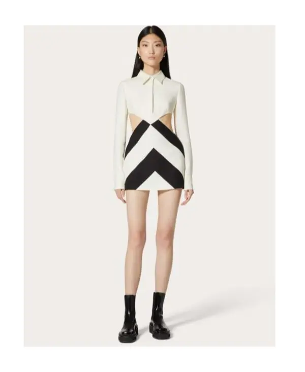 Valentino Garavani Crepe Couture Strhype Cut-out Mini Dress