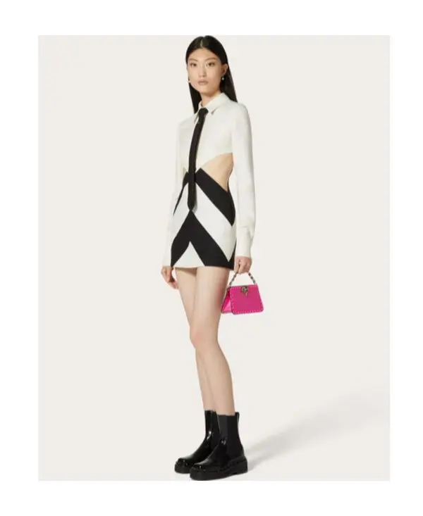 Valentino Garavani Crepe Couture Strhype Cut-out Mini Dress