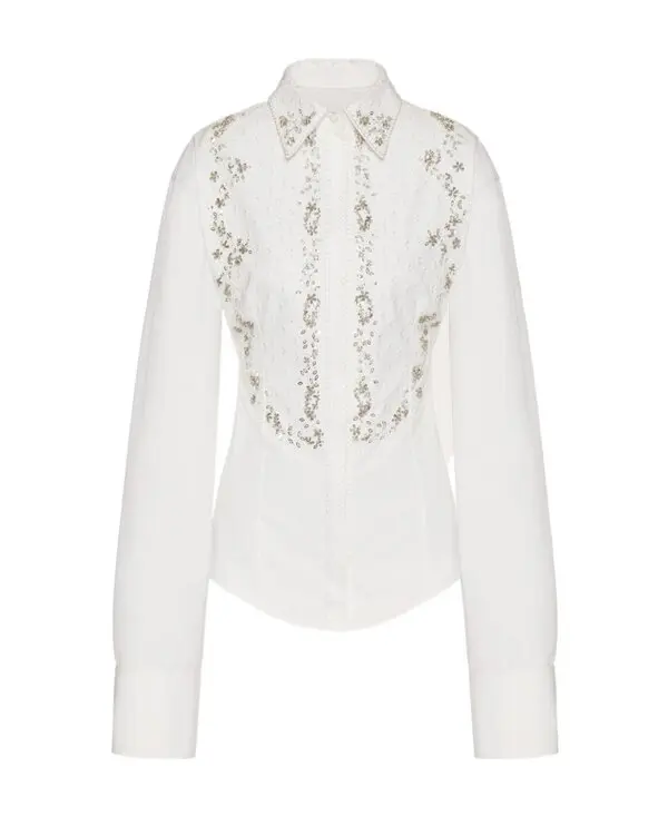 Valentino Garavani Embroidered Compact Popeline Shirt