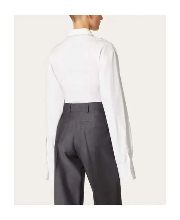 Valentino Garavani Embroidered Compact Popeline Shirt