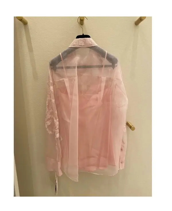 Valentino Garavani Embroidered Organza Shirt