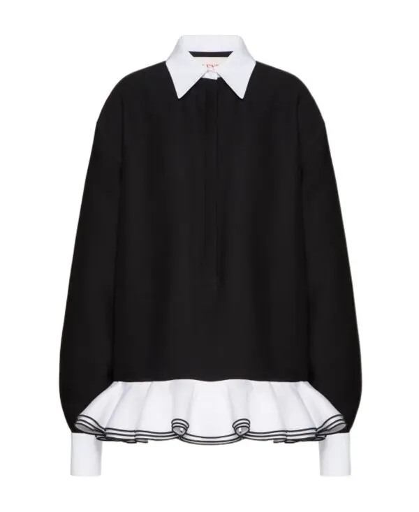 Valentino Garavani Crepe Couture Short Dress - Black/white