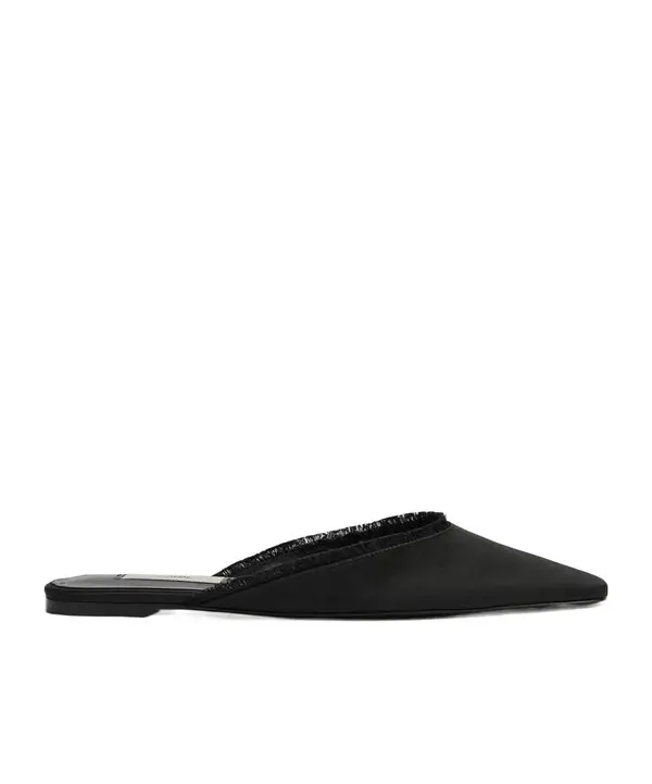 TOTEME Distressed Satin Casual Slides