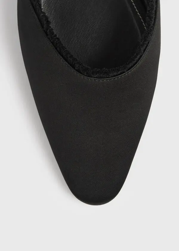 TOTEME Distressed Satin Casual Slides