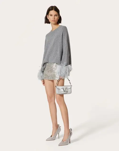 Valentino Garavani Embroidered Organza Mini-skirt