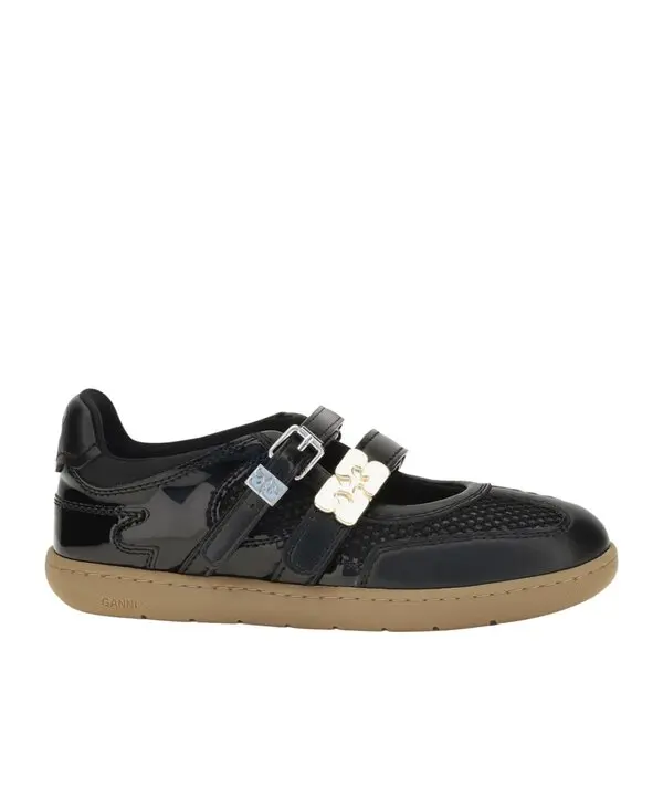 GANNI Sue Double-strap Ballet Flats