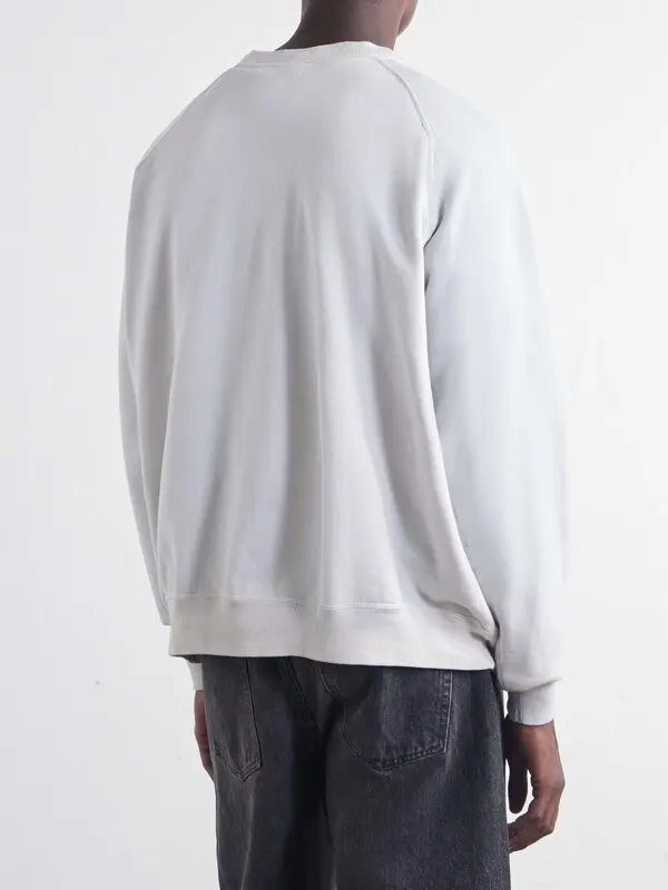 SAINT MXXXXXX Saint Printed Distressed Cotton-jersey Sweatshirt