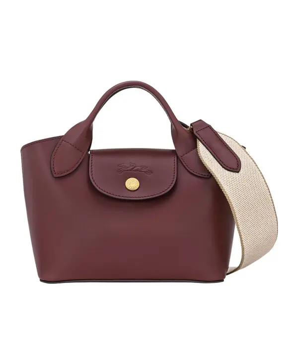 Longchamp Pure Xs Logo-embossed Tote Bag - Burgundy