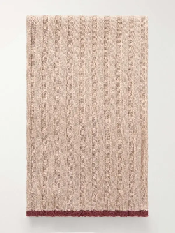 Brunello Cucinelli Ribbed Cashmere Scarf
