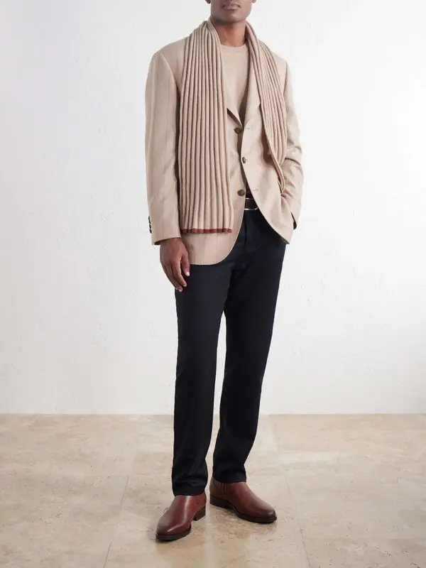 Brunello Cucinelli Ribbed Cashmere Scarf