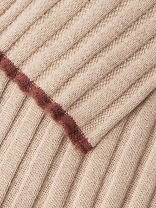Brunello Cucinelli Ribbed Cashmere Scarf