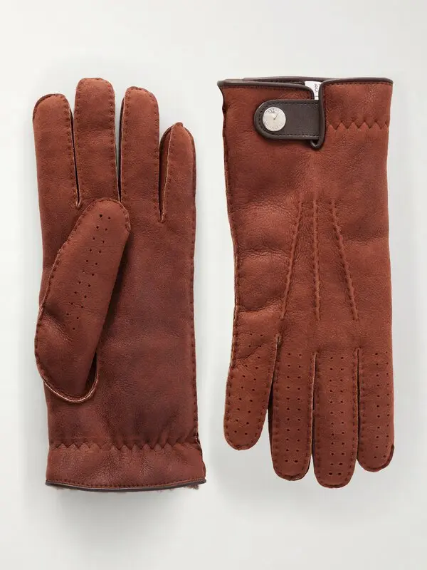 Brunello Cucinelli Suede Gloves - Brown