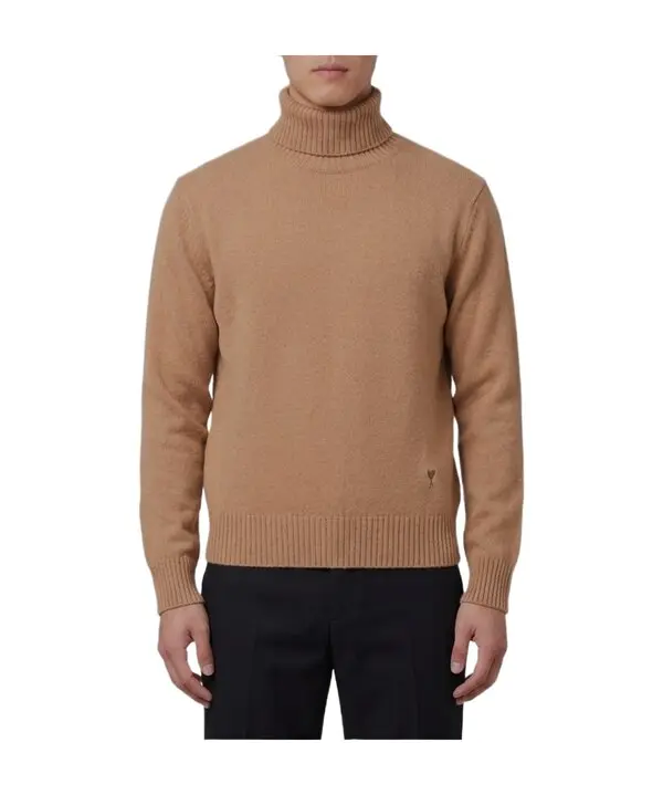AMI Paris High Neck Knitted Jumper