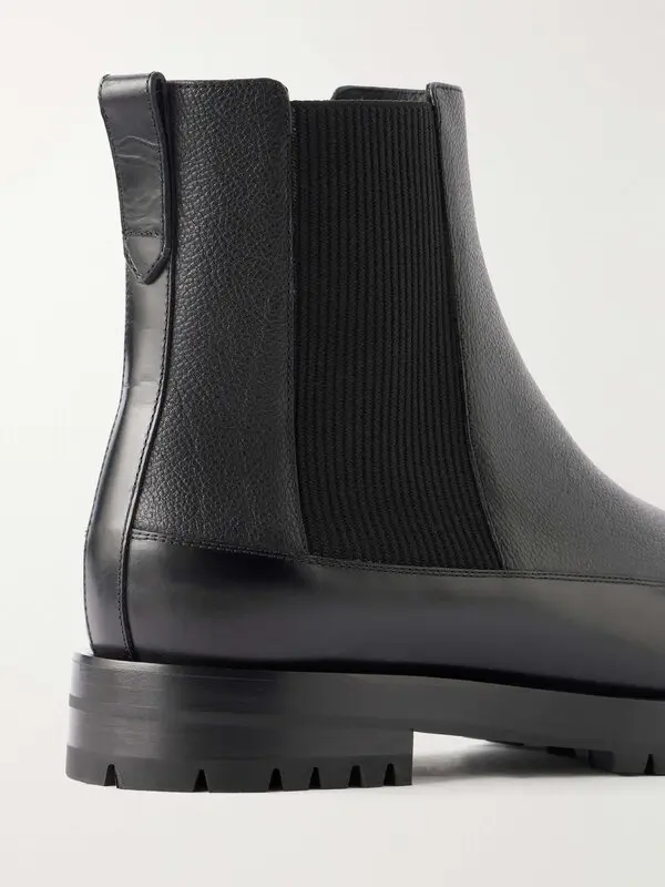 Manolo Blahnik Elvetico Manny Full-grain Leather Chelsea Boots