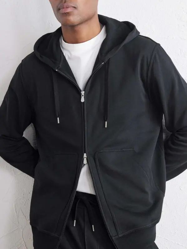 Brunello Cucinelli Cotton-blend Jersey Zip-up Hoodie