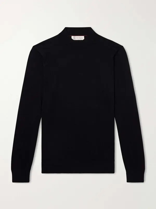 Brunello Cucinelli Silk And Cotton-blend Rollneck Sweater