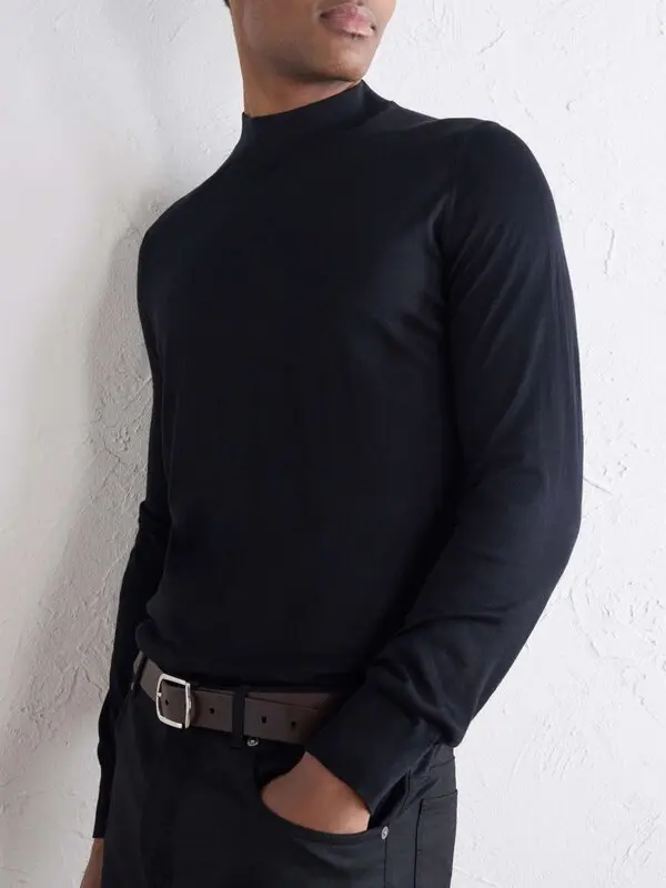 Brunello Cucinelli Silk And Cotton-blend Rollneck Sweater
