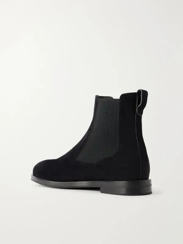 Manolo Blahnik Sempione Manny Suede Chelsea Boots