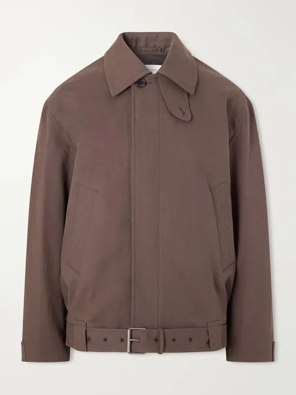 Dries Van Noten Belted Cotton-blend Gabardine Blouson Jacket