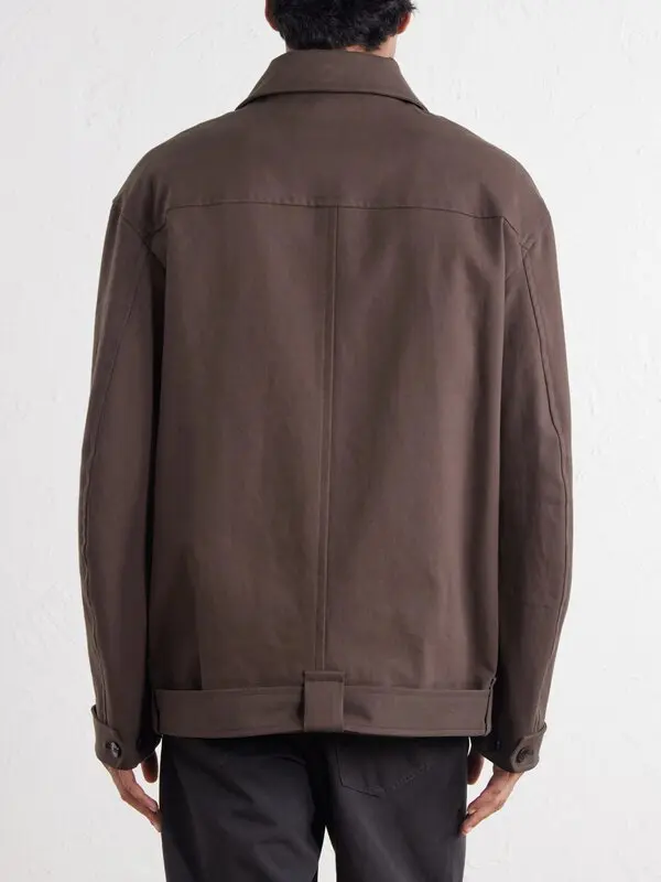 Dries Van Noten Belted Cotton-blend Gabardine Blouson Jacket