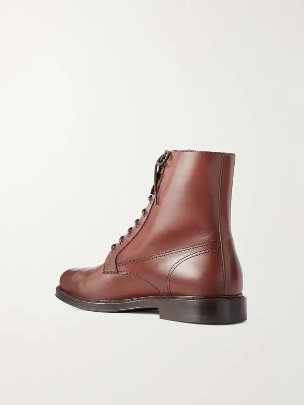Brunello Cucinelli Leather Lace-up Boots