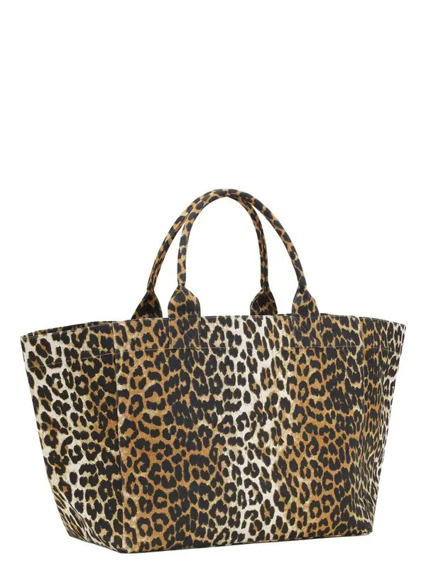 GANNI Borsa Tote Leopard Xxl - Multicolor