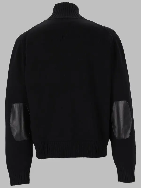 TOM FORD Maglia In Lana Merino Con Zip E Patch