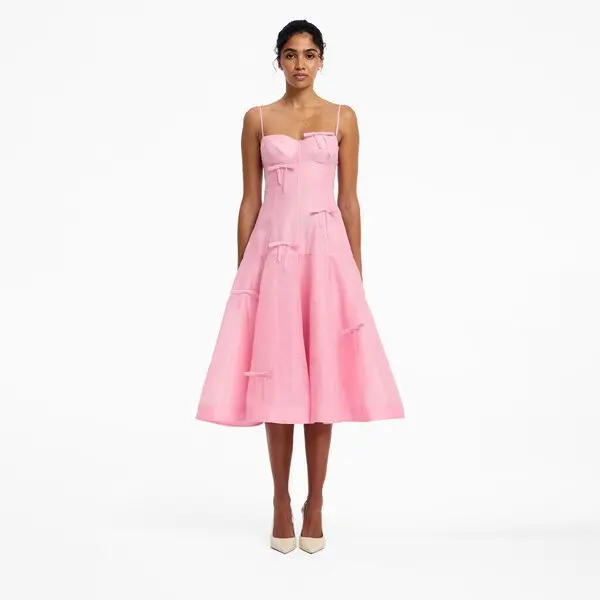 LEO LIN Marisol Bow Midi Dress