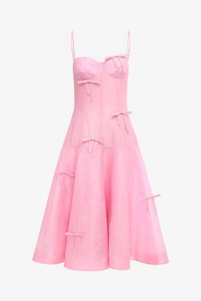 LEO LIN Marisol Bow Midi Dress