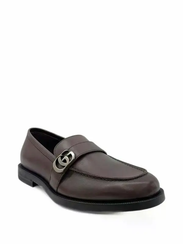 Gucci Loafers With Double G - Brown