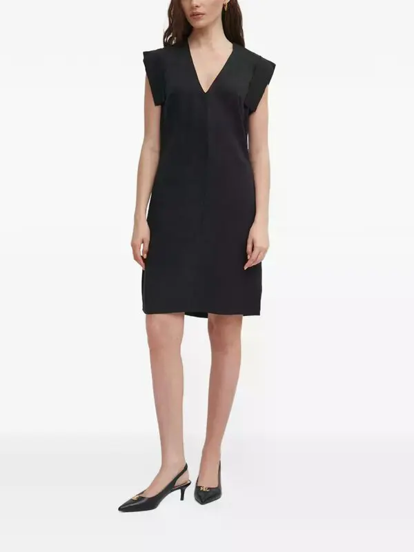 BENETTON V-neck Cap-sleeve Mini Dress