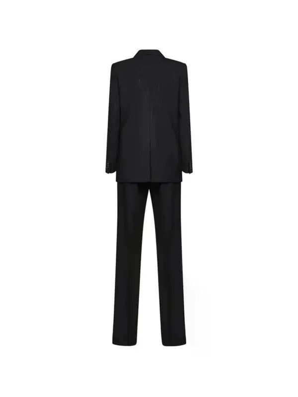 Tagliatore Jasmine Lamé-pinstriped Double-breasted Suit