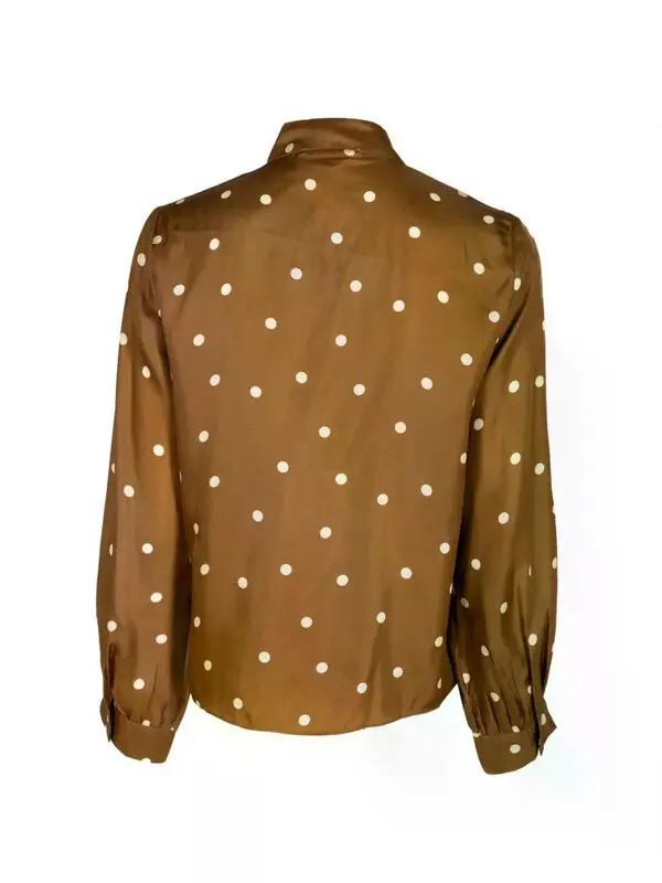 The Great. Zenith Polka-dot Pussy-bow Shirt