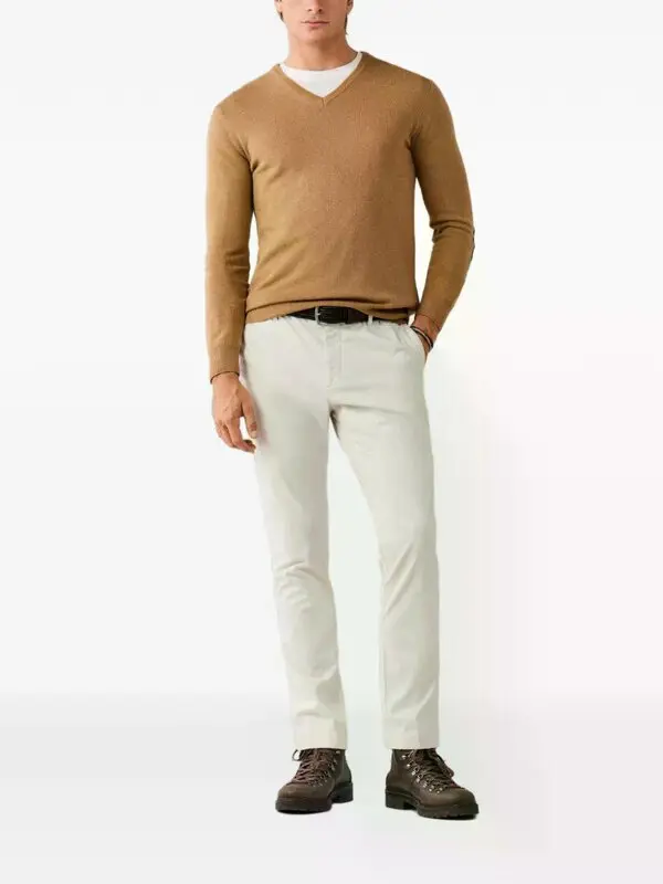 HACKETT  V-neck Elbow-patch Sweater