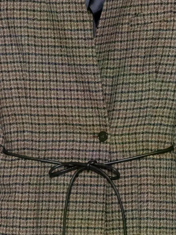 Seventy Check-pattern Belted Jacket